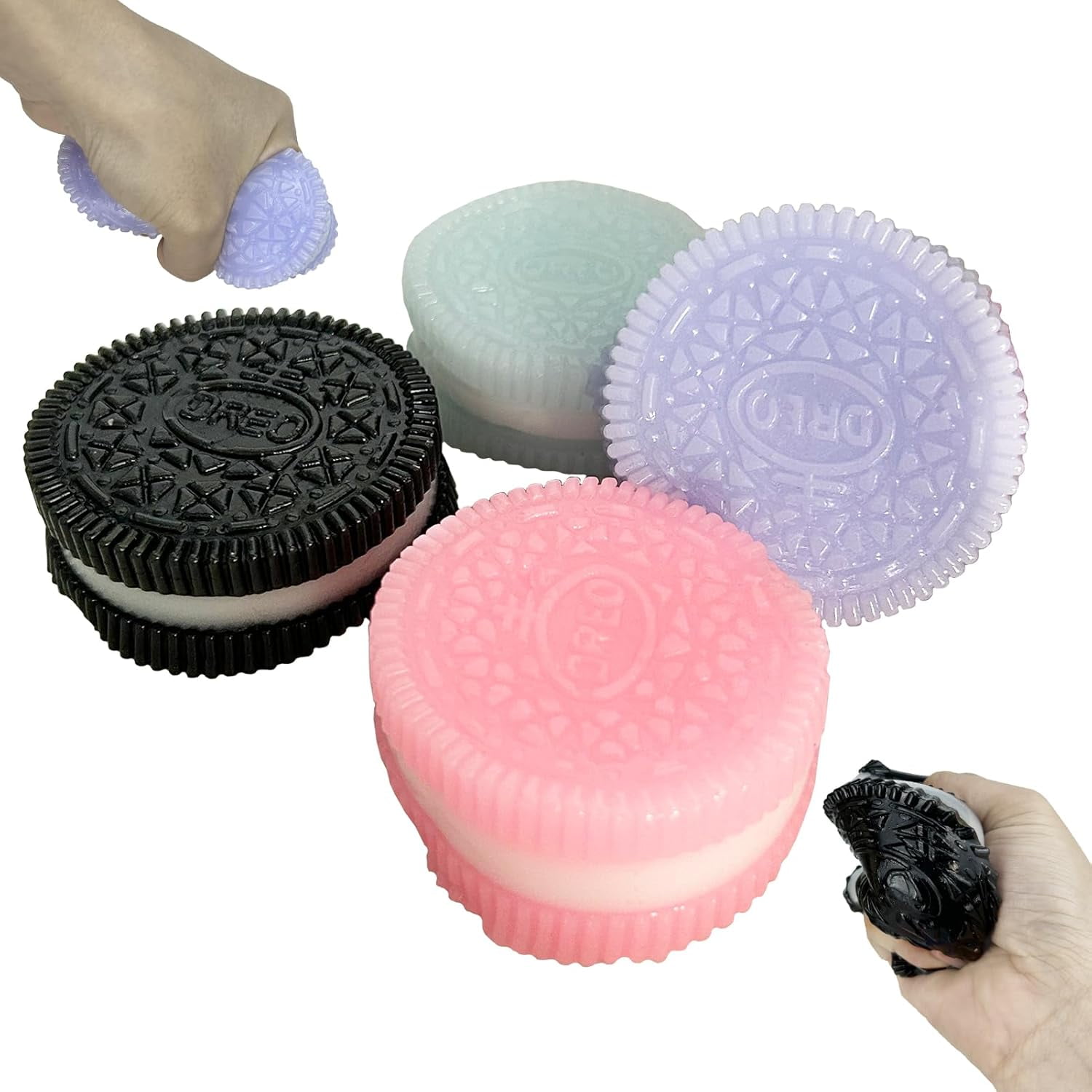 4pcs Taba Squishy, Dessert Cookie Shape Kawaii Mochi Squishy Sensory ...