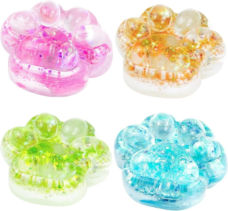 4pcs Taba Squishy Paw,Cat Paw Squishy Toys Cute Kawaii Squishies Sensory Mochi Toys Taba ...