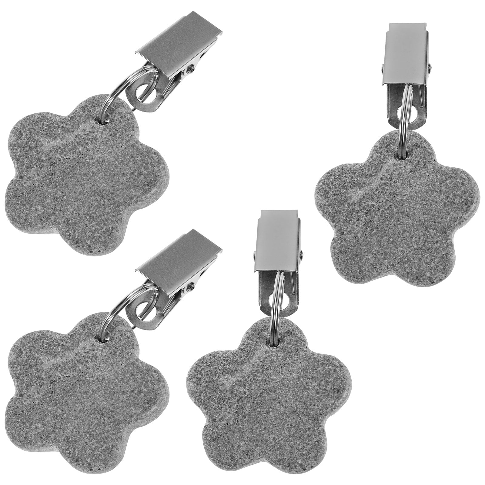Grey Stone Tablecloth Clips with Iron Weights for Outdoor Use 4pcs ...