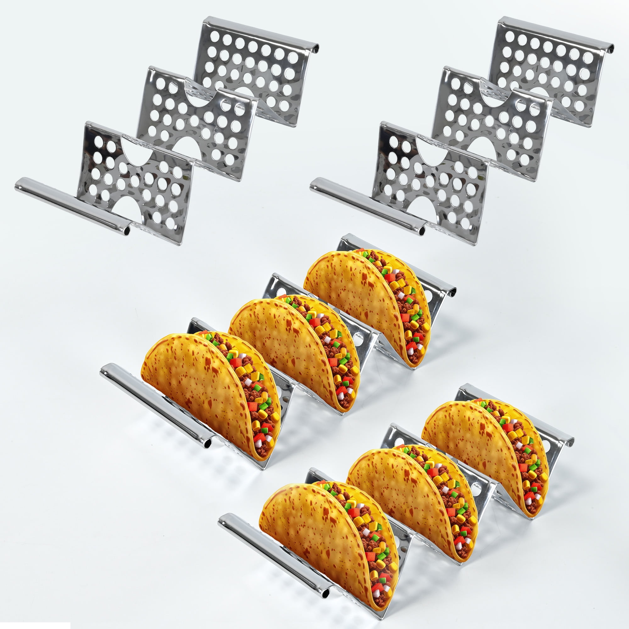 4pcs Taco Holders, Stainless Steel Taco Holders, Premium Taco Stands ...