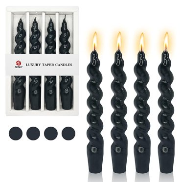 4pcs Tapered Candlesticks Spiral Taper Candle, 10 Inch Candy Colors ...