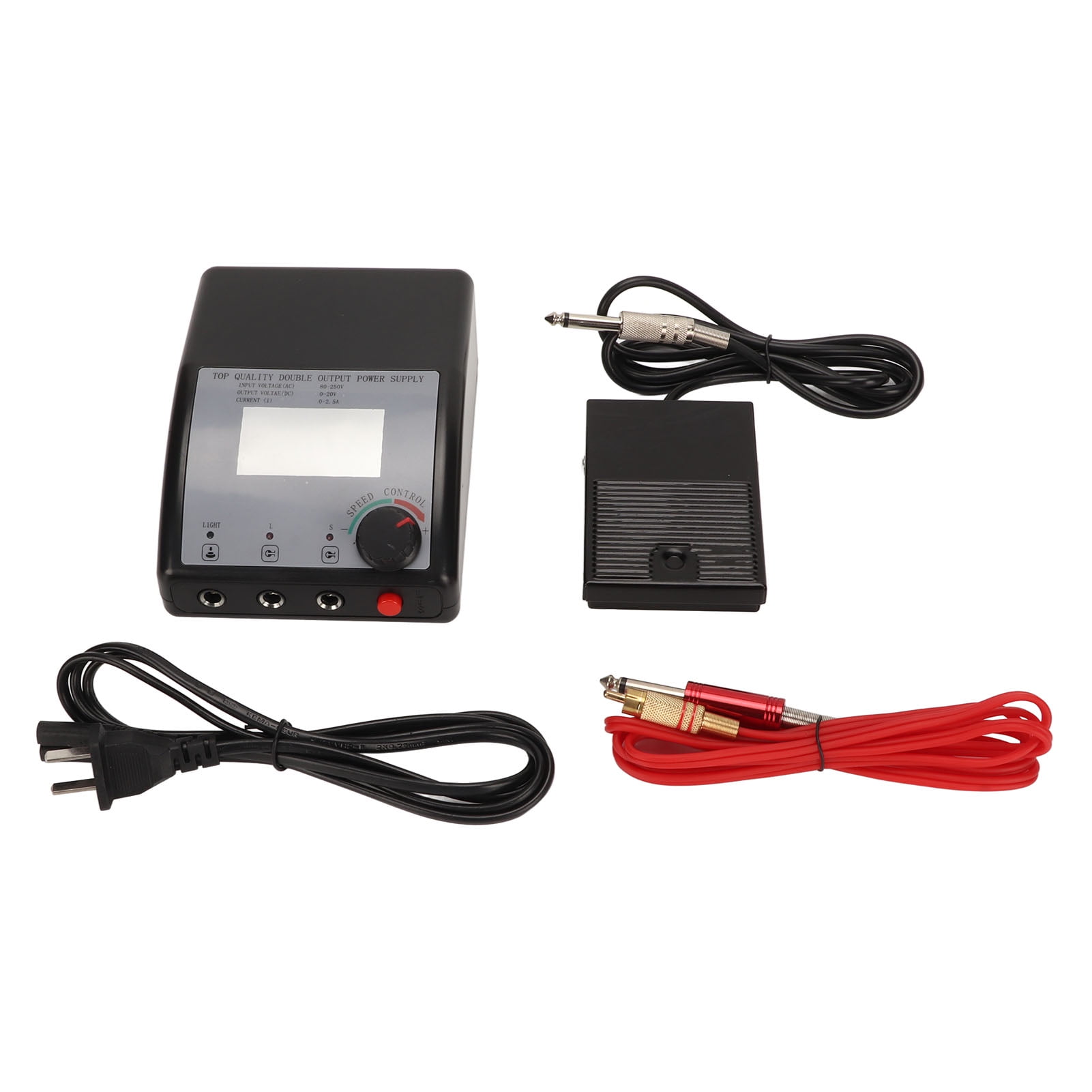 4pcs Tattoo Power Supply Kit Complete Professional Liner Shader Alloy Silicone Tattoo Clip Cord