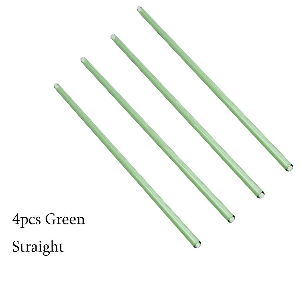 4pcs Tea Pipette Bar Drinking Straw Pyrex Glass Straight Bend Reusable ...