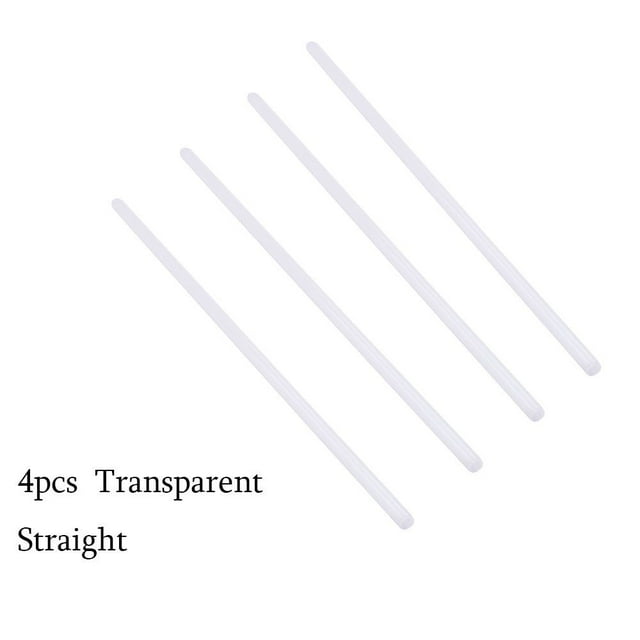4pcs Tea Pipette Bar Drinking Straw Pyrex Glass Straight Bend Reusable ...