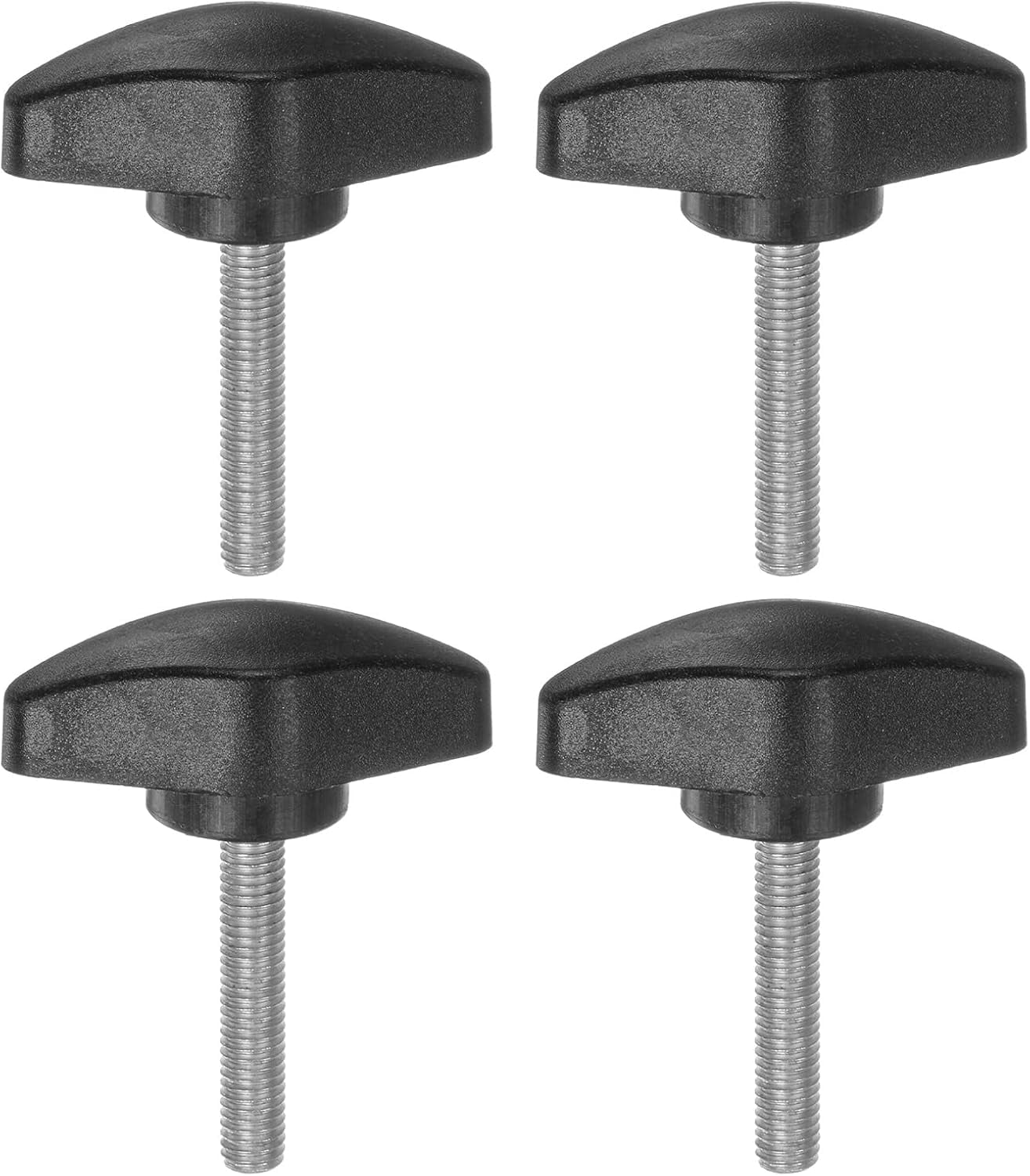 4pcs Tee Wing Knobs Thumb Screws M5 x 30mm Standard Male Thread Plastic T Knobs Handles Hand ...