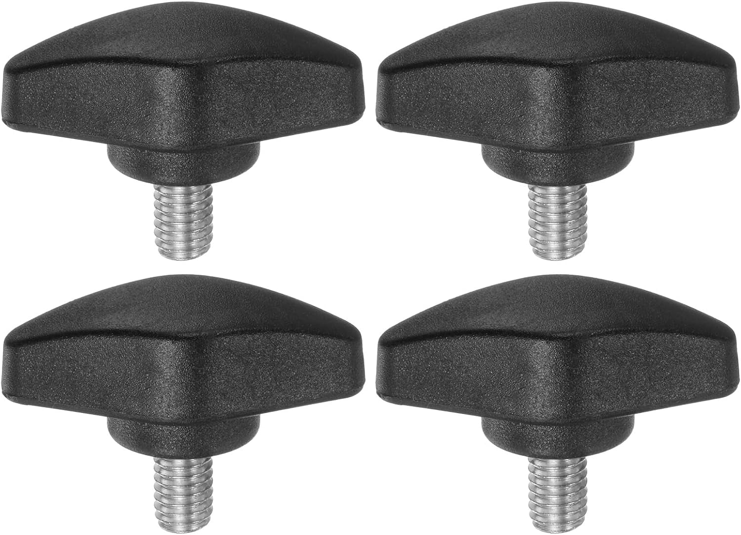 4pcs Tee Wing Knobs Thumb Screws M6 x 10mm Standard Male Thread Plastic ...