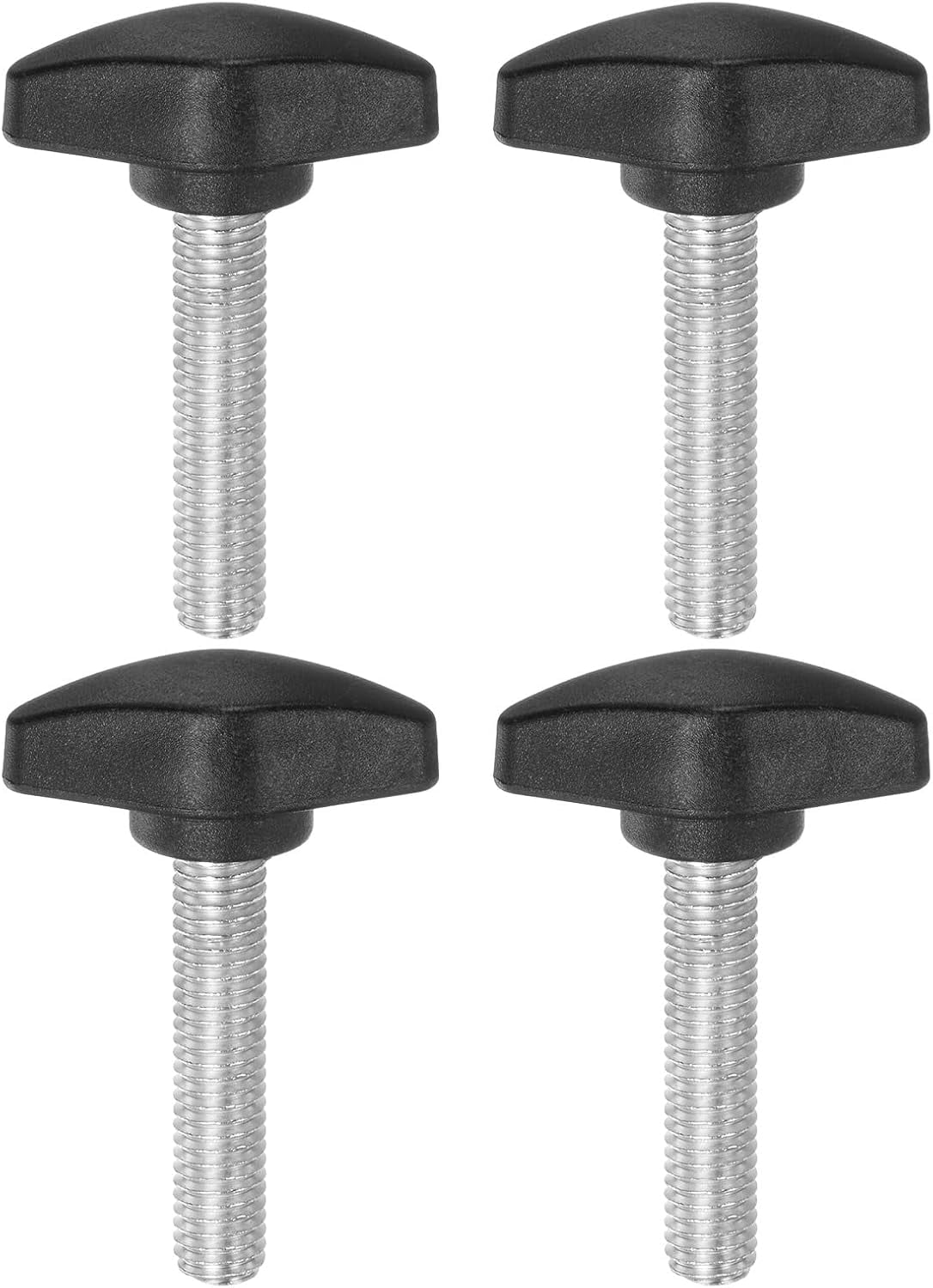 4pcs Tee Wing Thumb Screws M8 x 35mm Standard Male Thread Plastic T Handles Hand Clamping Knobs ...