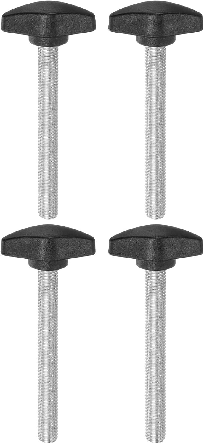 4pcs Tee Wing Thumb Screws M8 x 65mm Standard Male Thread Plastic T ...