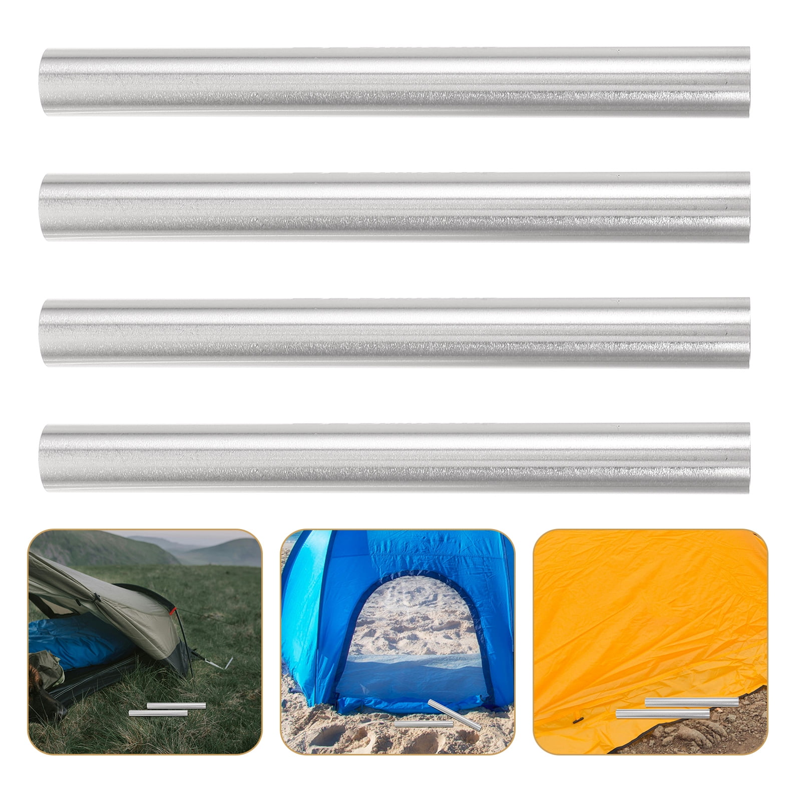 SEWCHICS 4pcs Aluminum Alloy Tent Pole Connectors Tubes Camping Gear ...