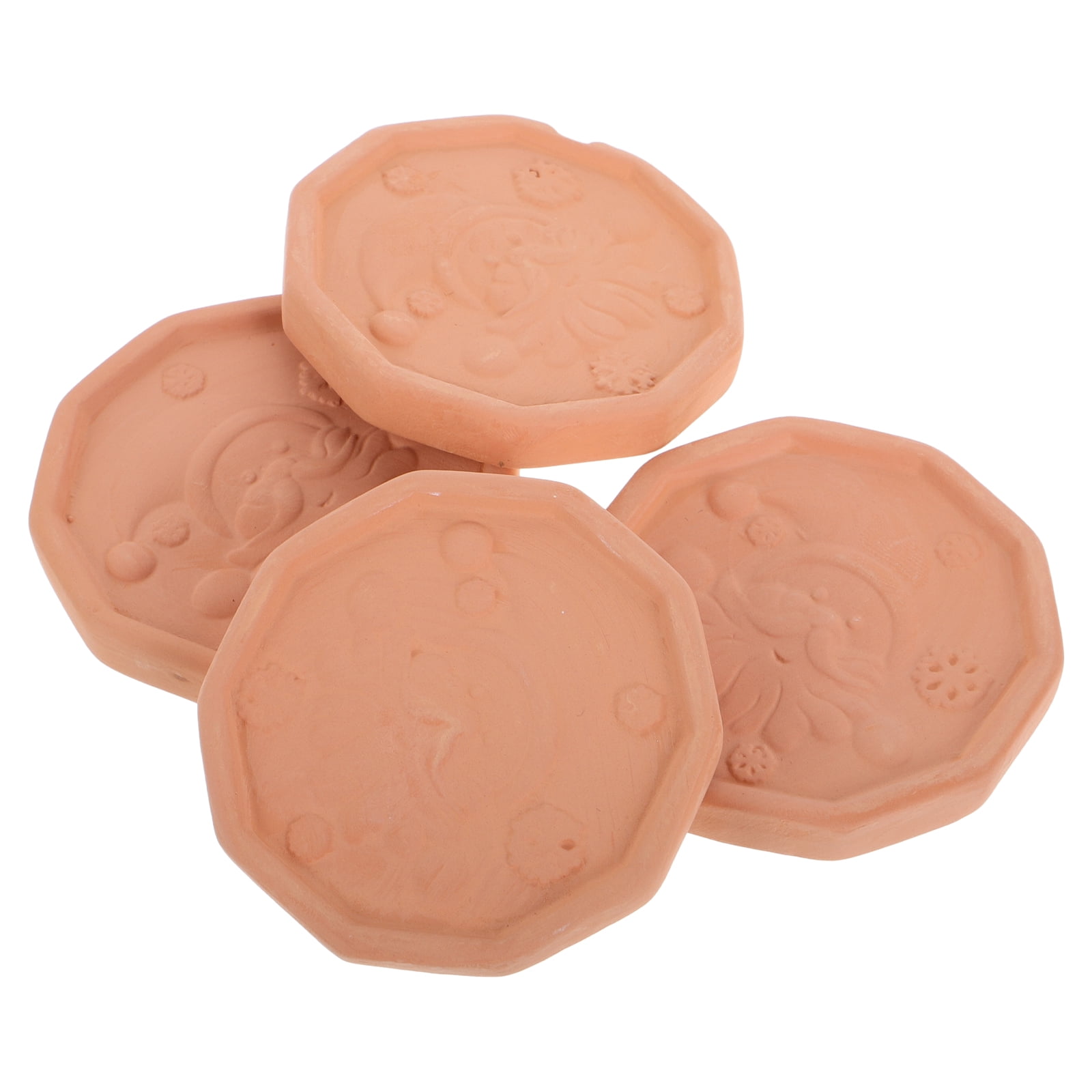 4pcs Terracotta Brown Sugar Softener Reusable Discs for Food Storage ...