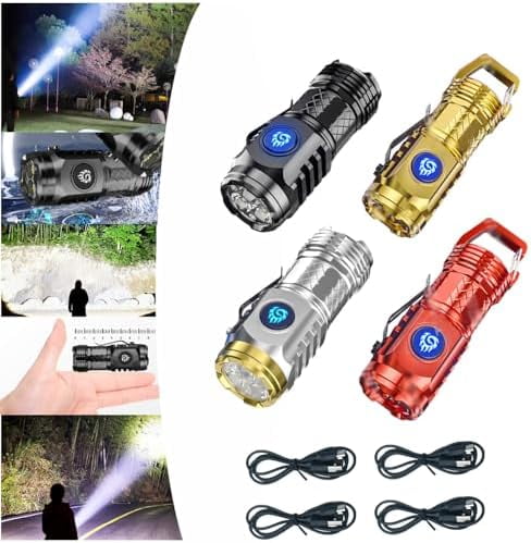4pcs Three-Eyed Monster Mini Flash Super Power Flashlight, German Three ...