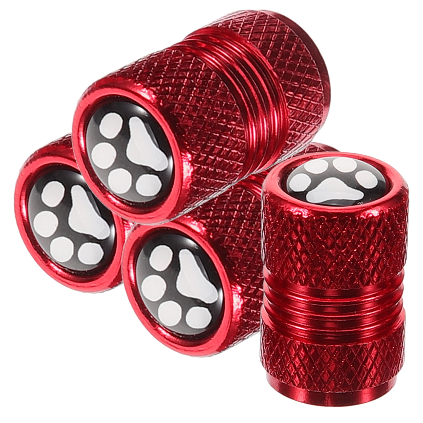4pcs Tire Valve Covers Car Tire Valve Caps Paw Print Tire Valve Cap ...