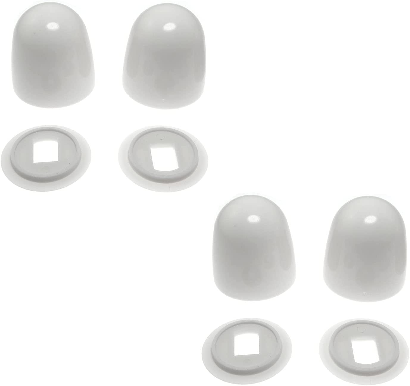 4pcs Toilet Bolts Caps Universal Plastic Round Push-On Toilet Bowl Bolt ...
