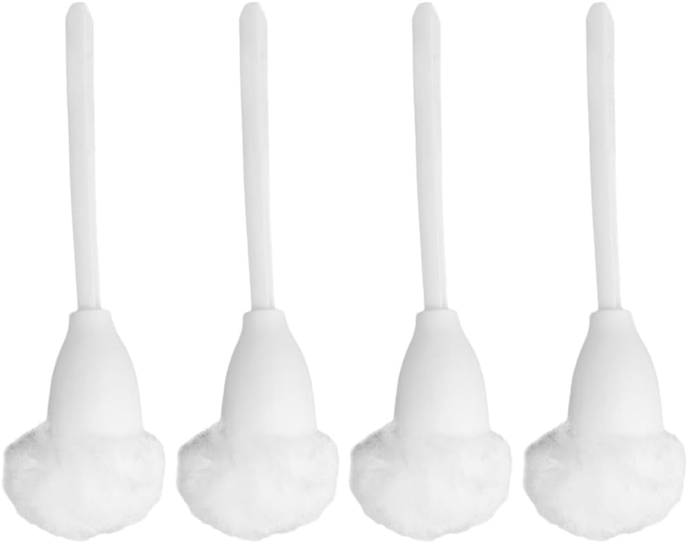 4pcs Toilet Bowl Mop for Deep Clean Toilet Brush Cleaners White Soft ...