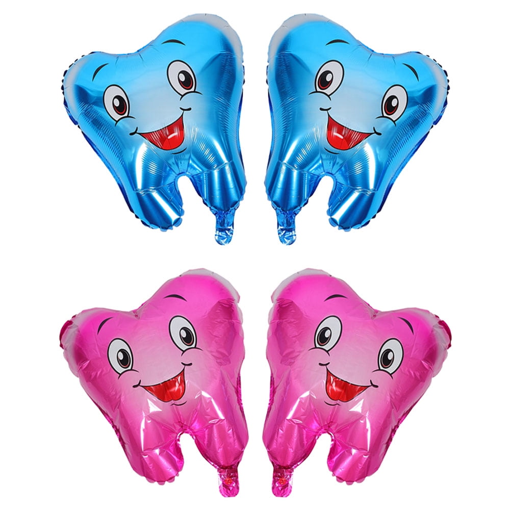 4pcs Tooth Balloons Dentist Dental Balloon Graduation Party Decor Teeth ...