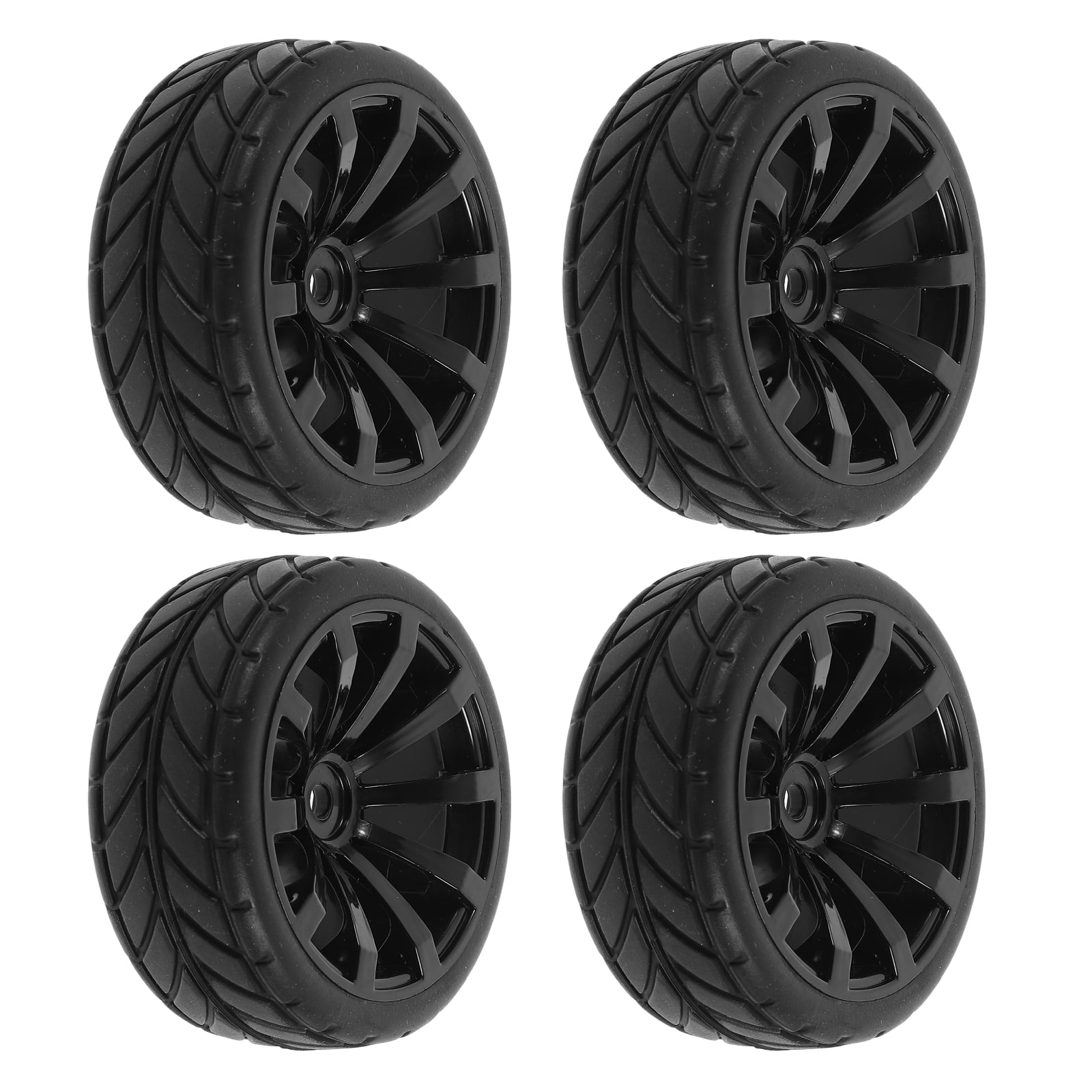 OUNONA Rc Car Wheel Rubber 4Pcs 2.5X2.5X1In - Walmart.com
