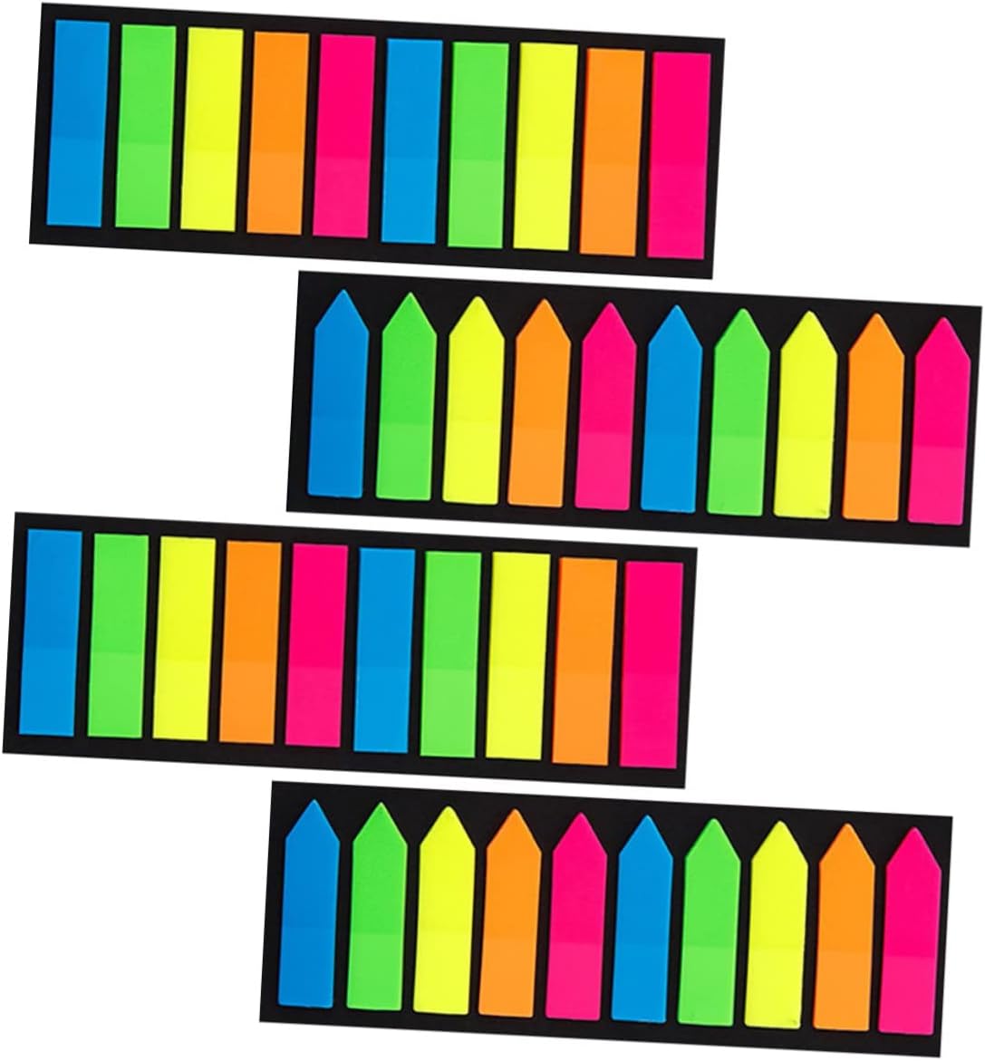 4pcs Transparent Clear Binder Notebook Stickers Office Divider Writable ...