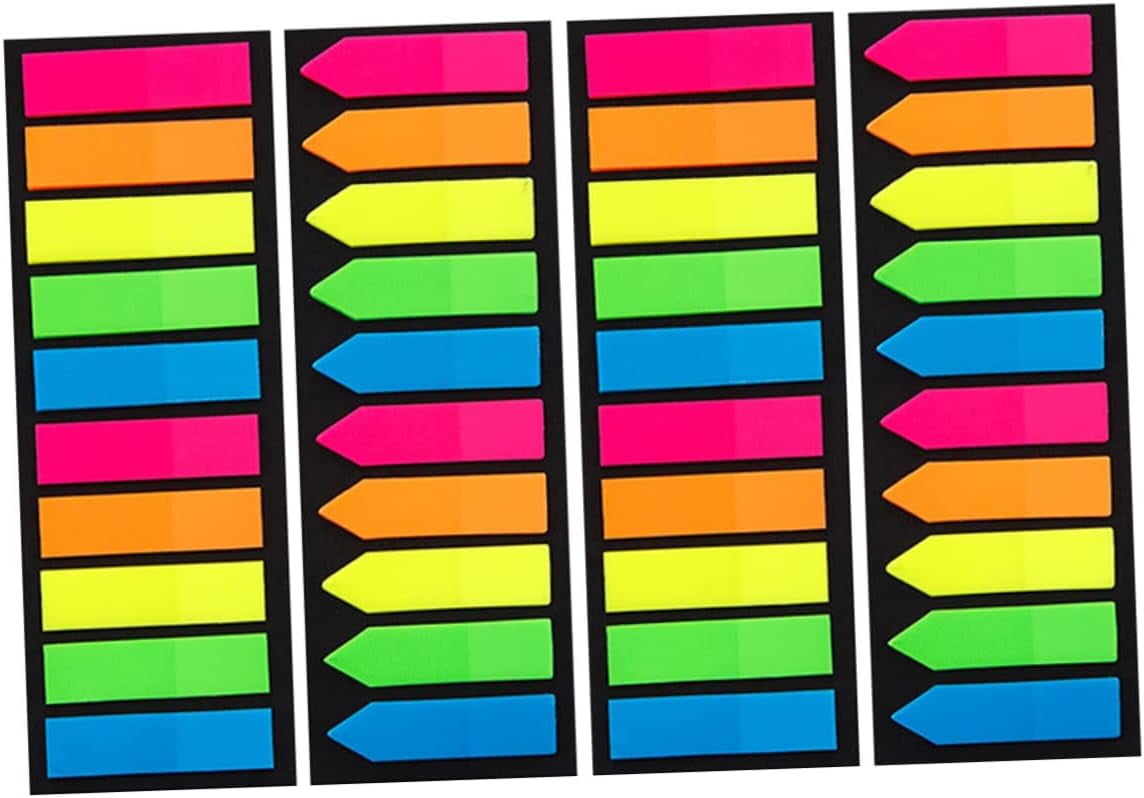 4pcs Transparent Plastic Folders Notebook Tabs Color Stickers Colored ...