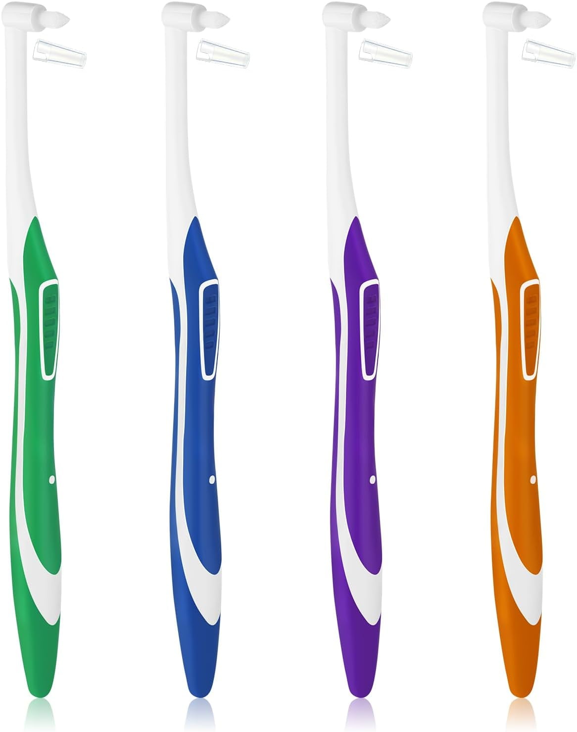 4pcs Tuft Toothbrush Single Tufted Slim Interspace Teeth Brushes End ...