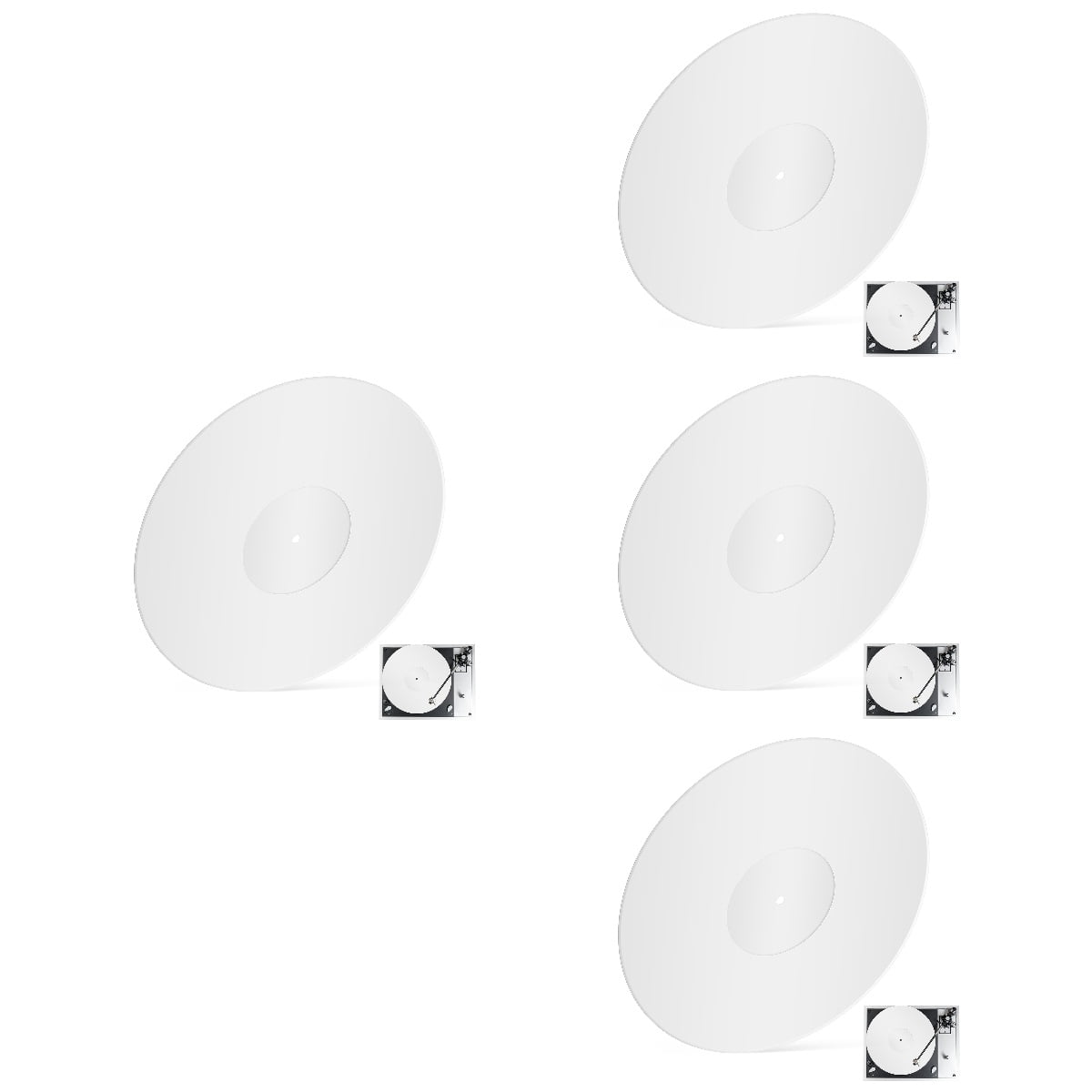 4pcs Turntable Slipmat Acrylic Turntable Mat Vinyl Record Pad Record ...