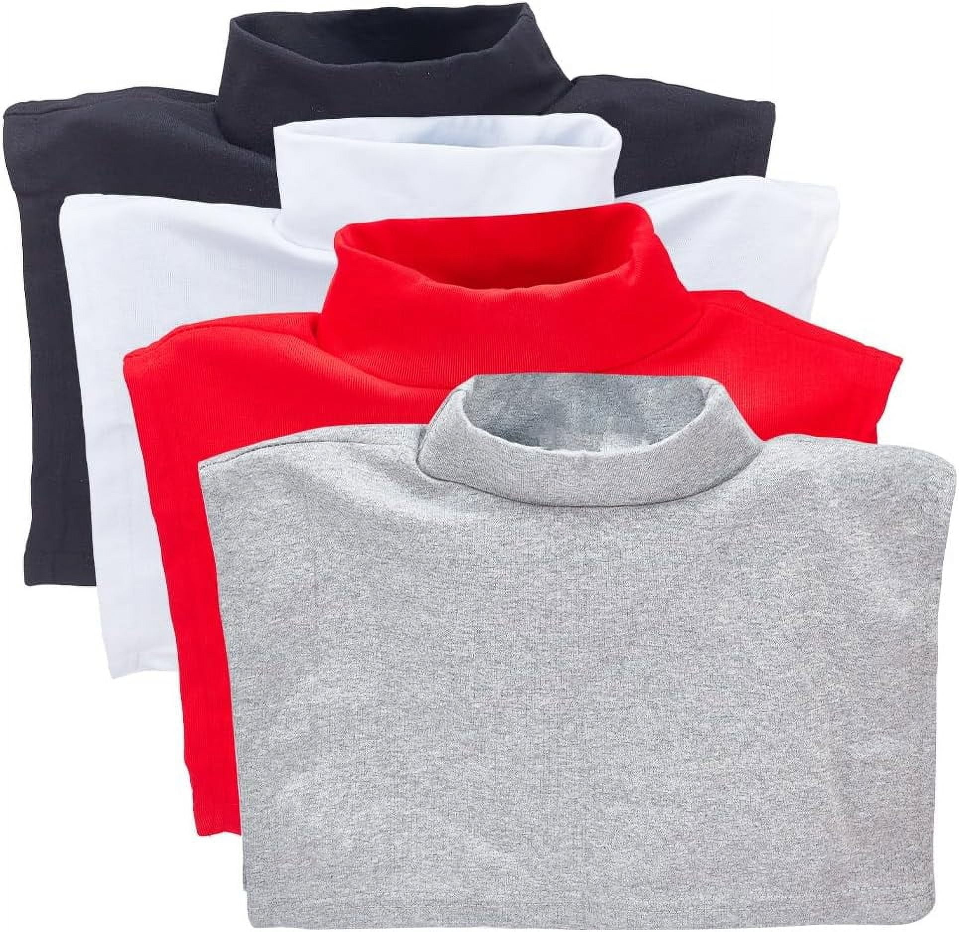 4pcs Turtleneck Dickey Detachable Collar 4 Colors Cotton Half Top Mock ...