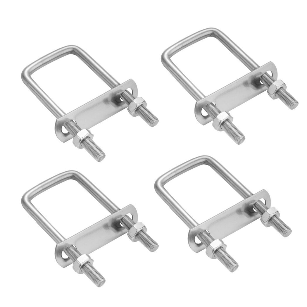 4pcs U-Bolt Stainless Steel Square Bend U Bolts for Automobiles Trailer ...