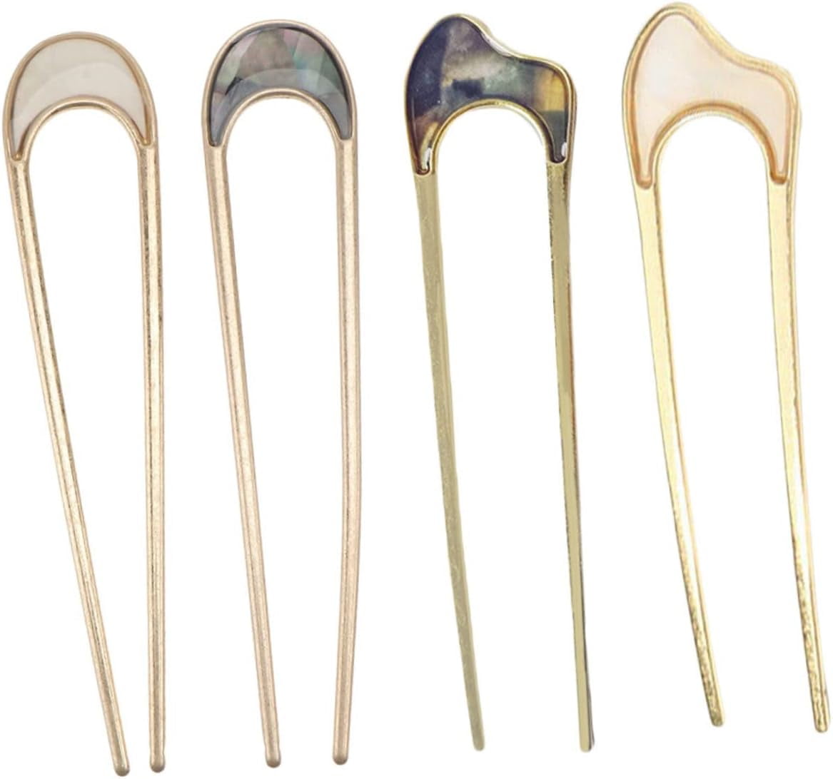 4pcs U-shaped Updo Hairpin Women's Hair Clips Vintage Hair Clips ...
