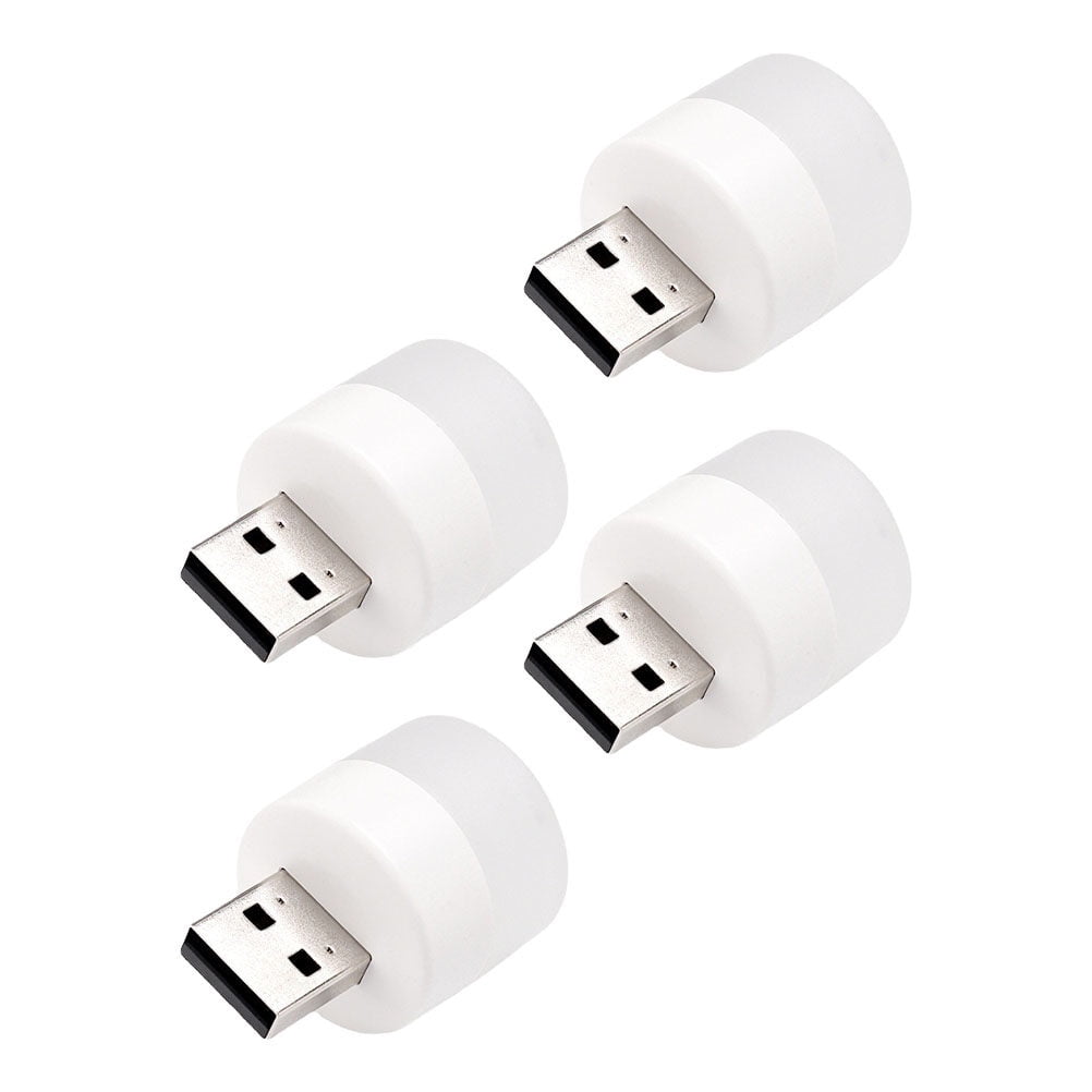 4pcs USB Creative Plug in LED Night Light Mini USB LED Light - Walmart.com
