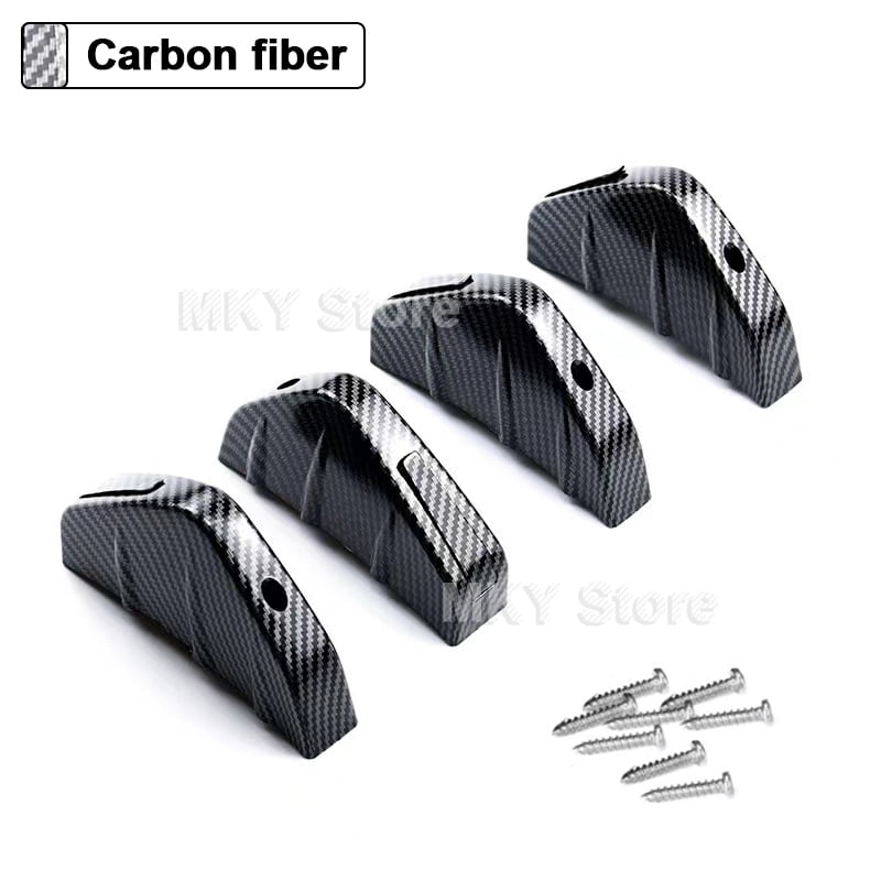 4pcs Universal ABS Car Modified Rear Bumper Diffuser Spoiler Rear ...