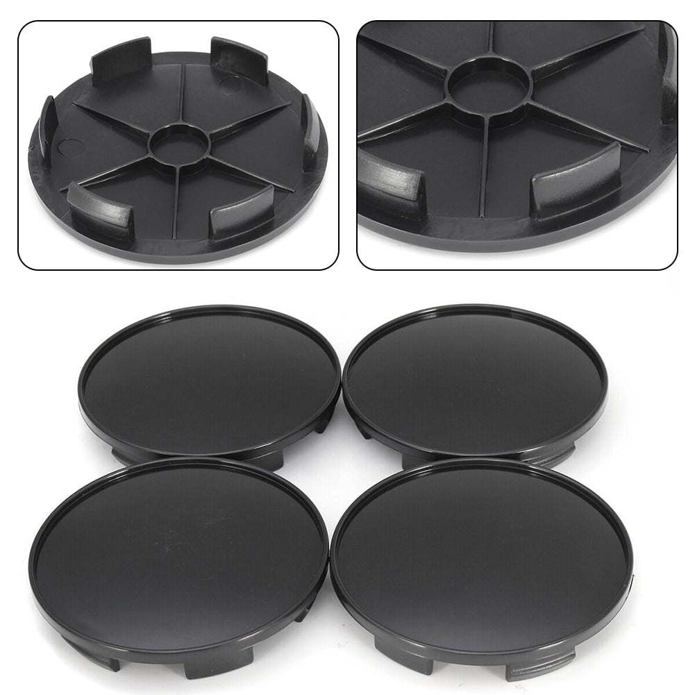 4pcs Universal Black Wheel Center Cap Tyre Rim Hub Cap Cover Car ...
