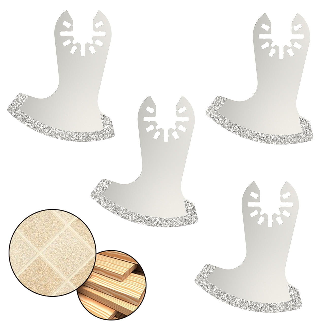 4pcs Universal Diamond Oscillating Saw Blades Oscillating Multi Tool ...