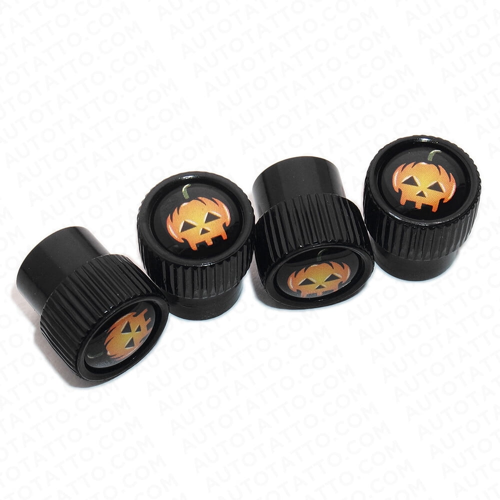 4pcs Universal Fit Pumpkin Car Wheels Tire Air Valve Caps Stem Dust ...