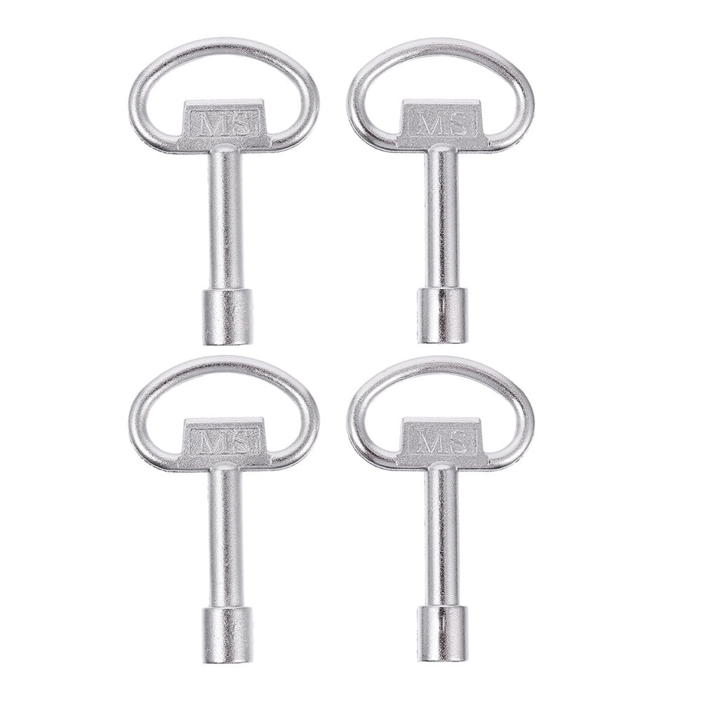 4pcs Multi Purpose Electric Meter Box Key Zinc Alloy Triangular Keys ...