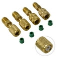 4pcs Vacuum Pump Adapter Brass R410a Adapter 5/16 SAE Quick Couplers To ...