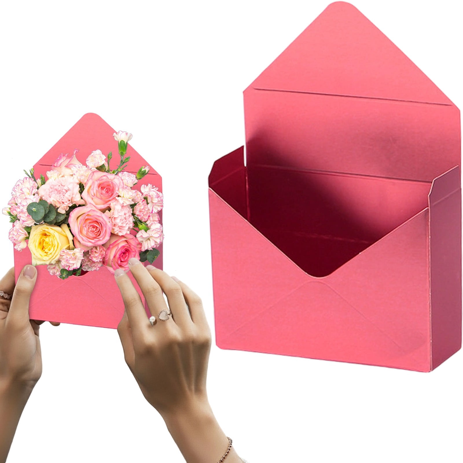 4pcs Valentine Envelope Boxes, Red Envelope Box, Folding Handheld Gift ...