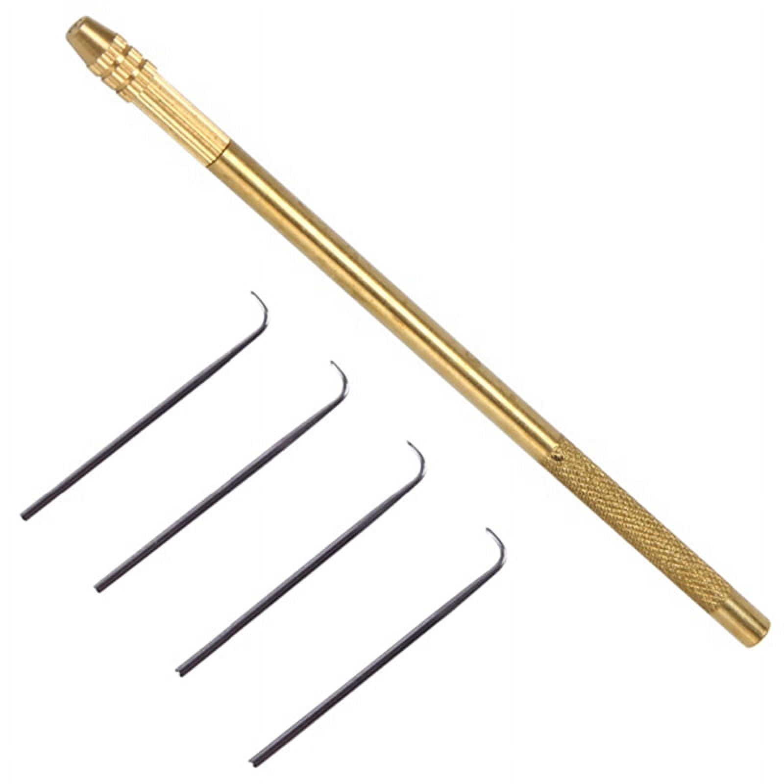 4pcs Ventilating Needles +1 Brasss Holder Making/Repair Lace Wigs ...