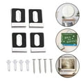 4pcs Wall Glass Mirror Clips Clamp Frameless Bathroom Mirror Glass Wall ...