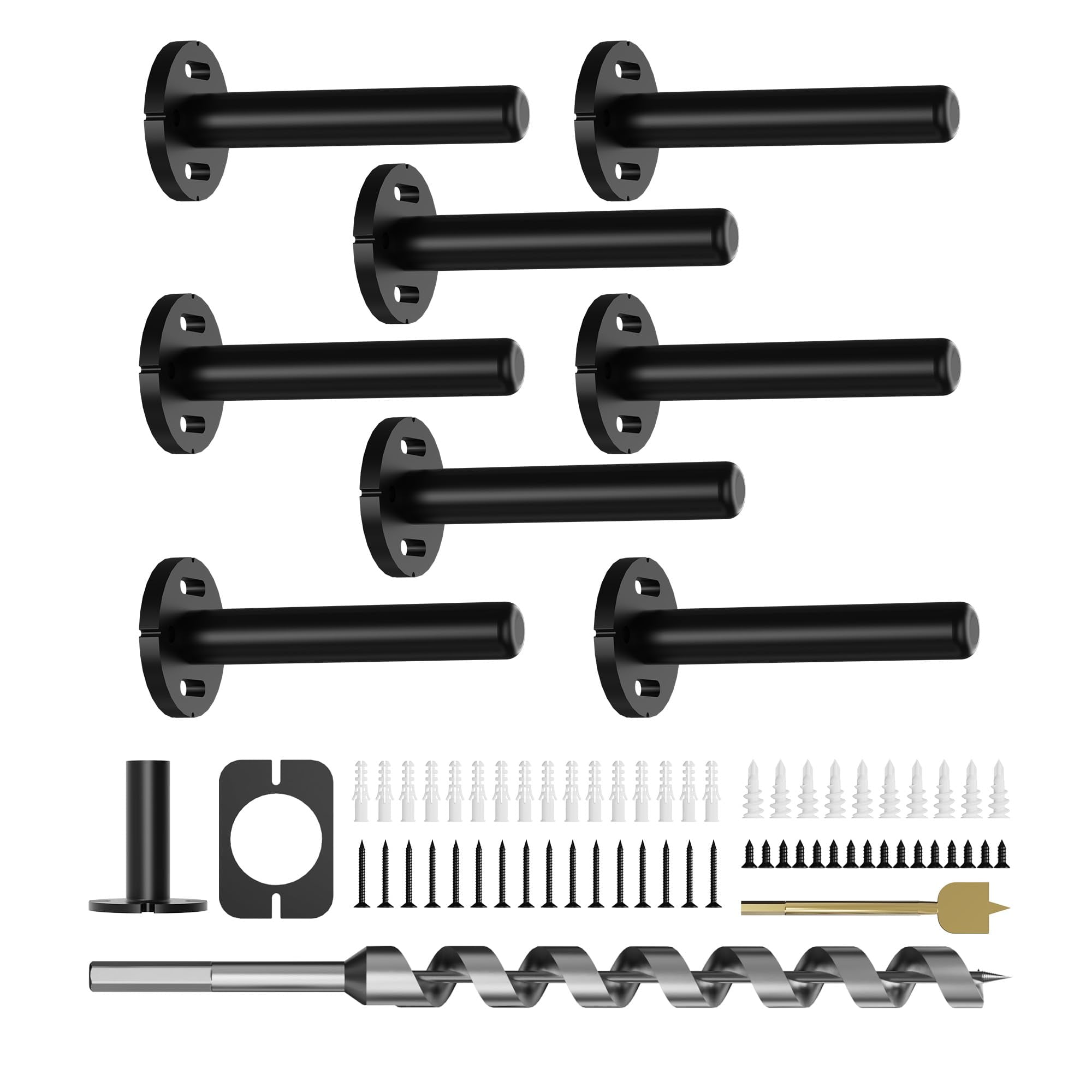 4pcs Wall Shelf Brackets Heavy Duty Floating Shelf Bracket Hidden ...