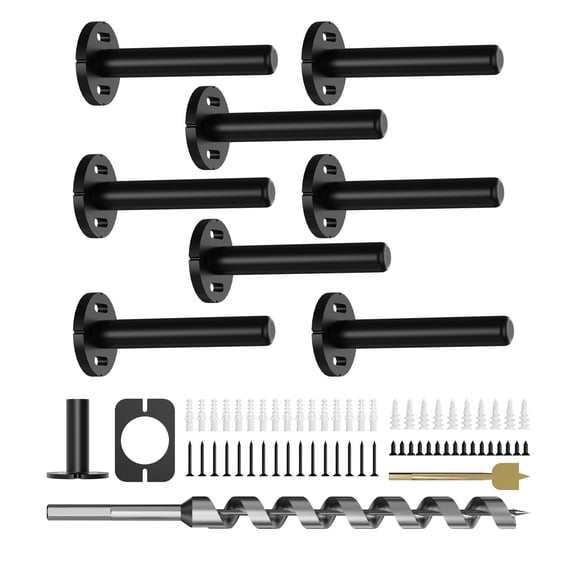 4pcs Wall Shelf Brackets Heavy Duty Floating Shelf Bracket Hidden ...