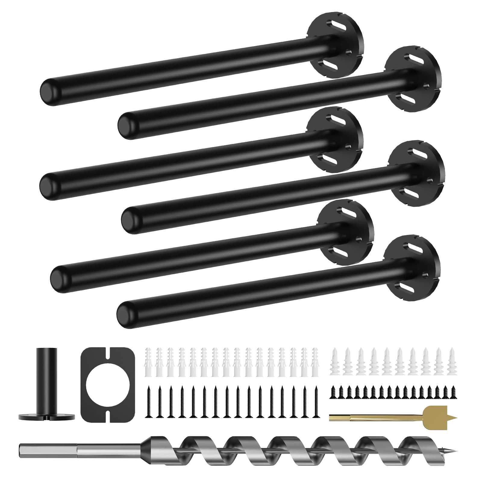 4pcs Wall Shelf Brackets Heavy Duty Floating Shelf Bracket Hidden ...