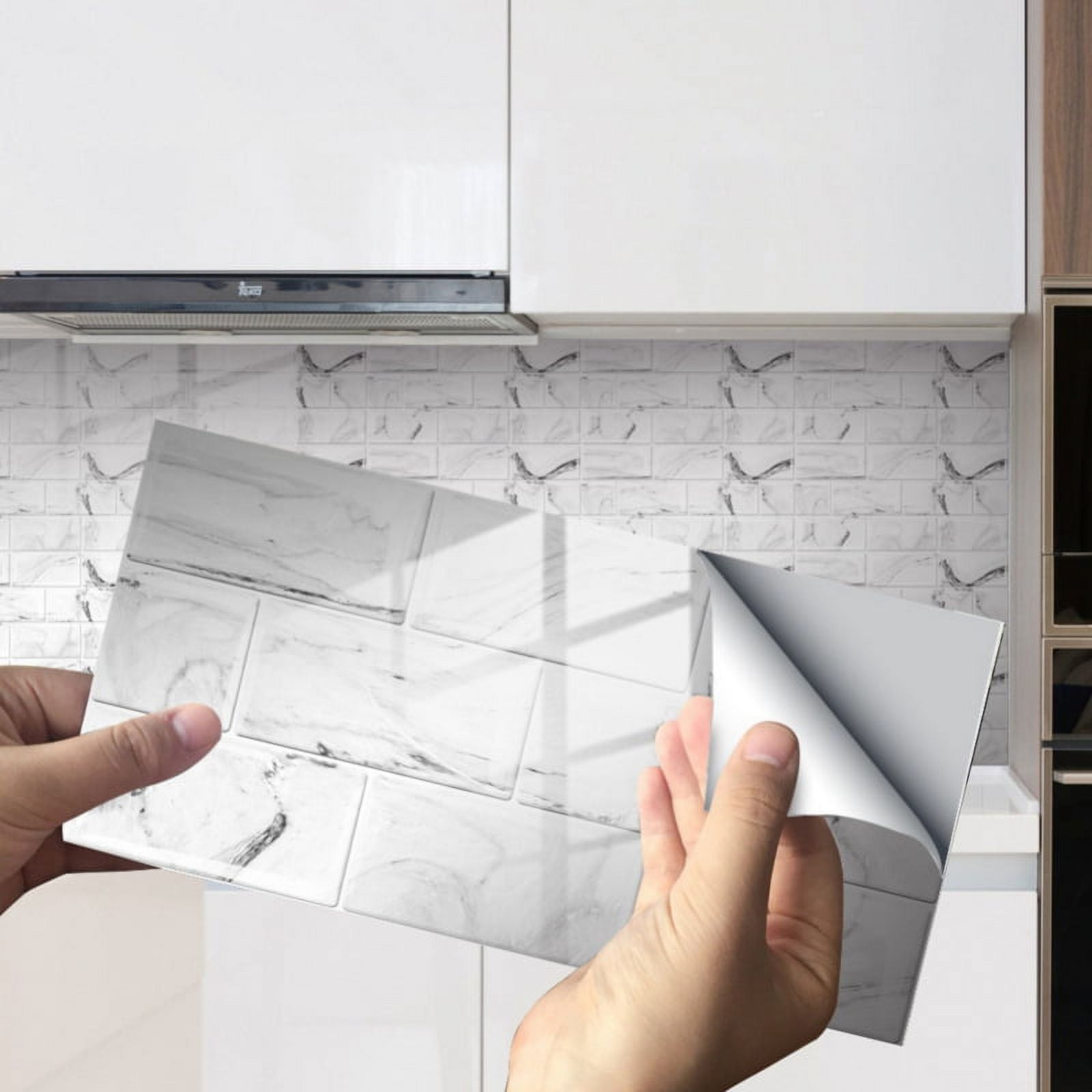 4pcs Wall Sticker Marble Countertop Stickers Backsplash Tile Decals ...