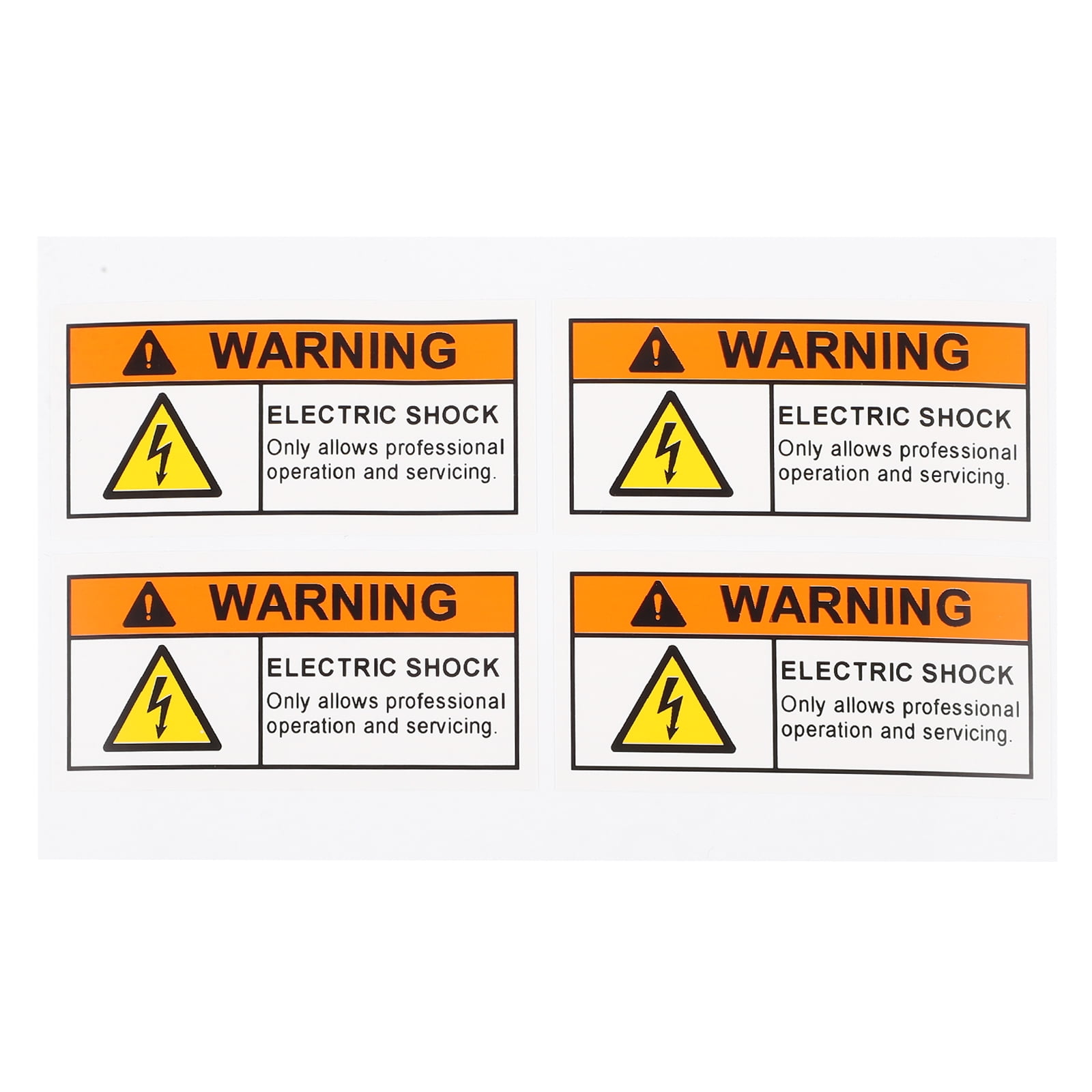 4pcs Warning Stickers Electrical Hazard Signs Safety Caution Shock ...