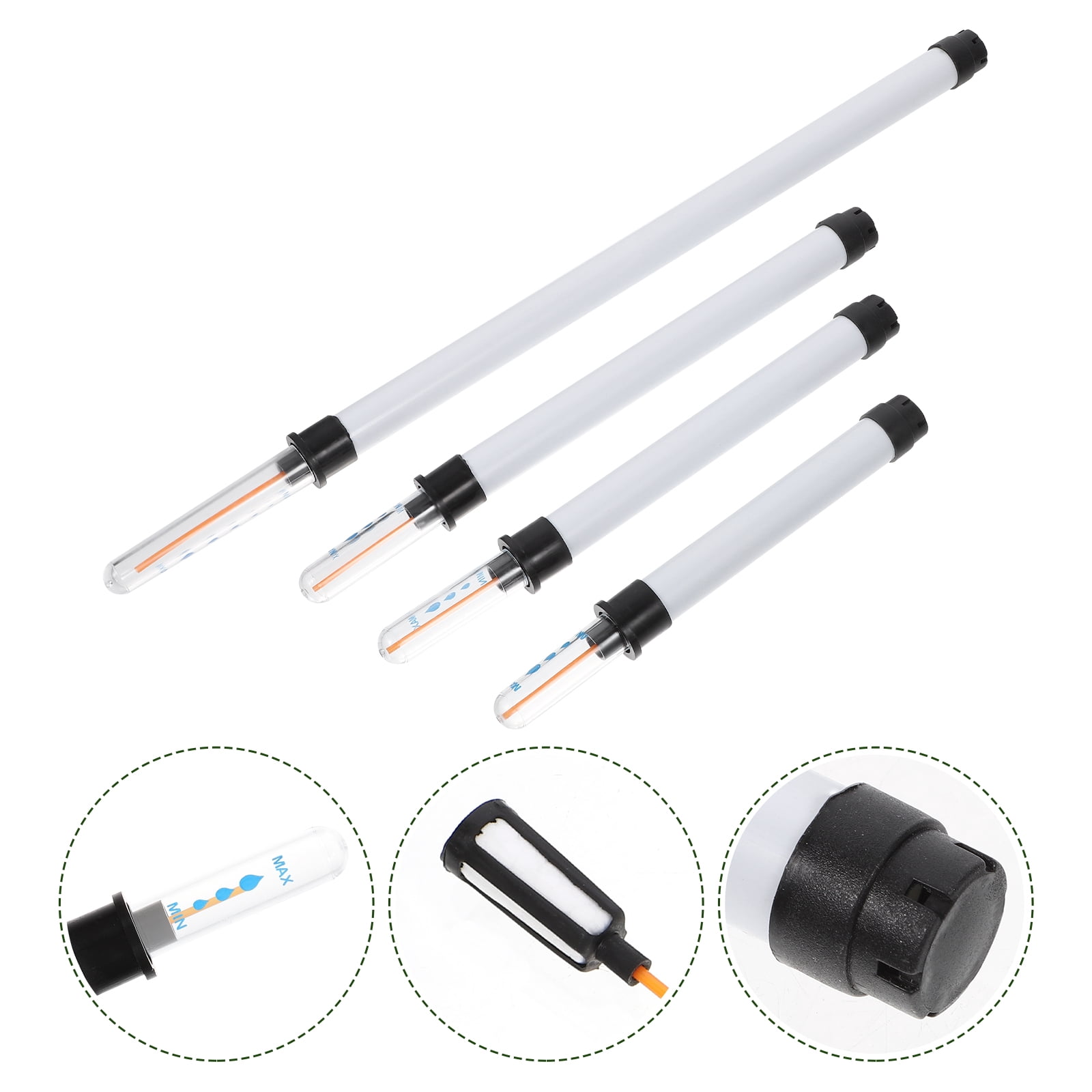 Plastic Water Level Gauge with Float for Flower Pots White 4pcs Set ...