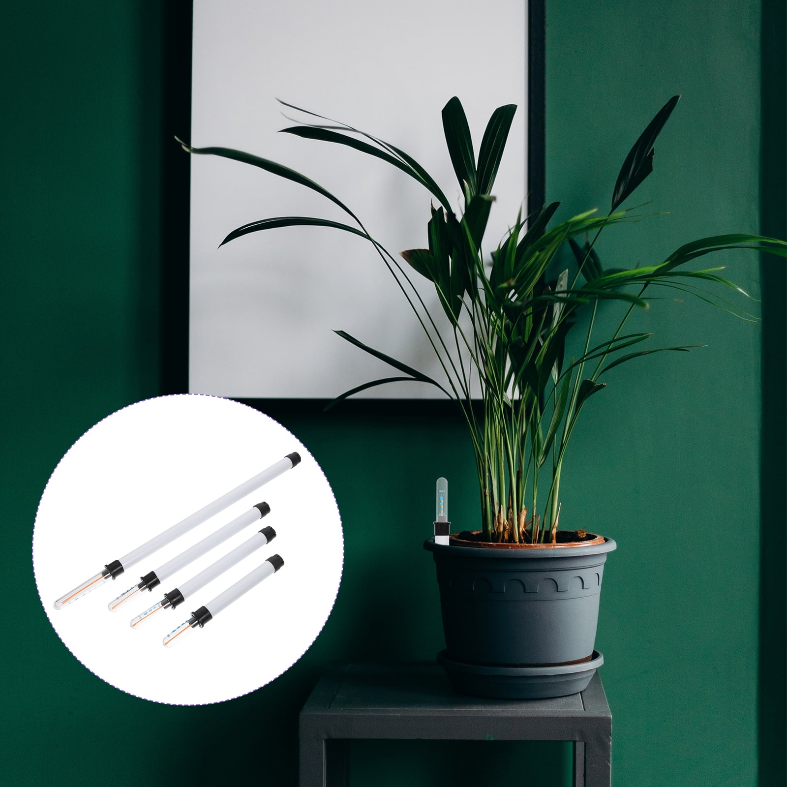 WHAMVOX White Water Level Reminder Gauge for Flower Pots Made of Durable Plastic Shows Water ...