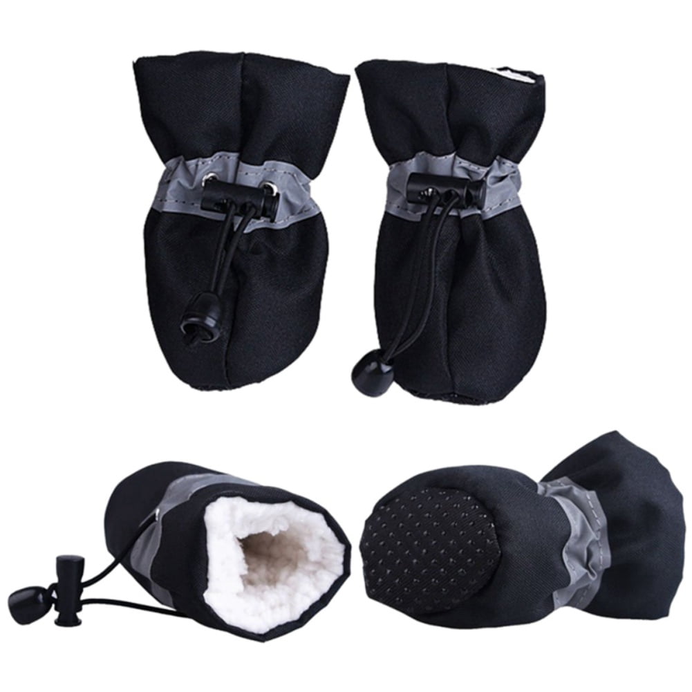 4pcs Waterproof Winter Pet Dog Shoes Anti-slip Rain Snow Boots Footwear ...