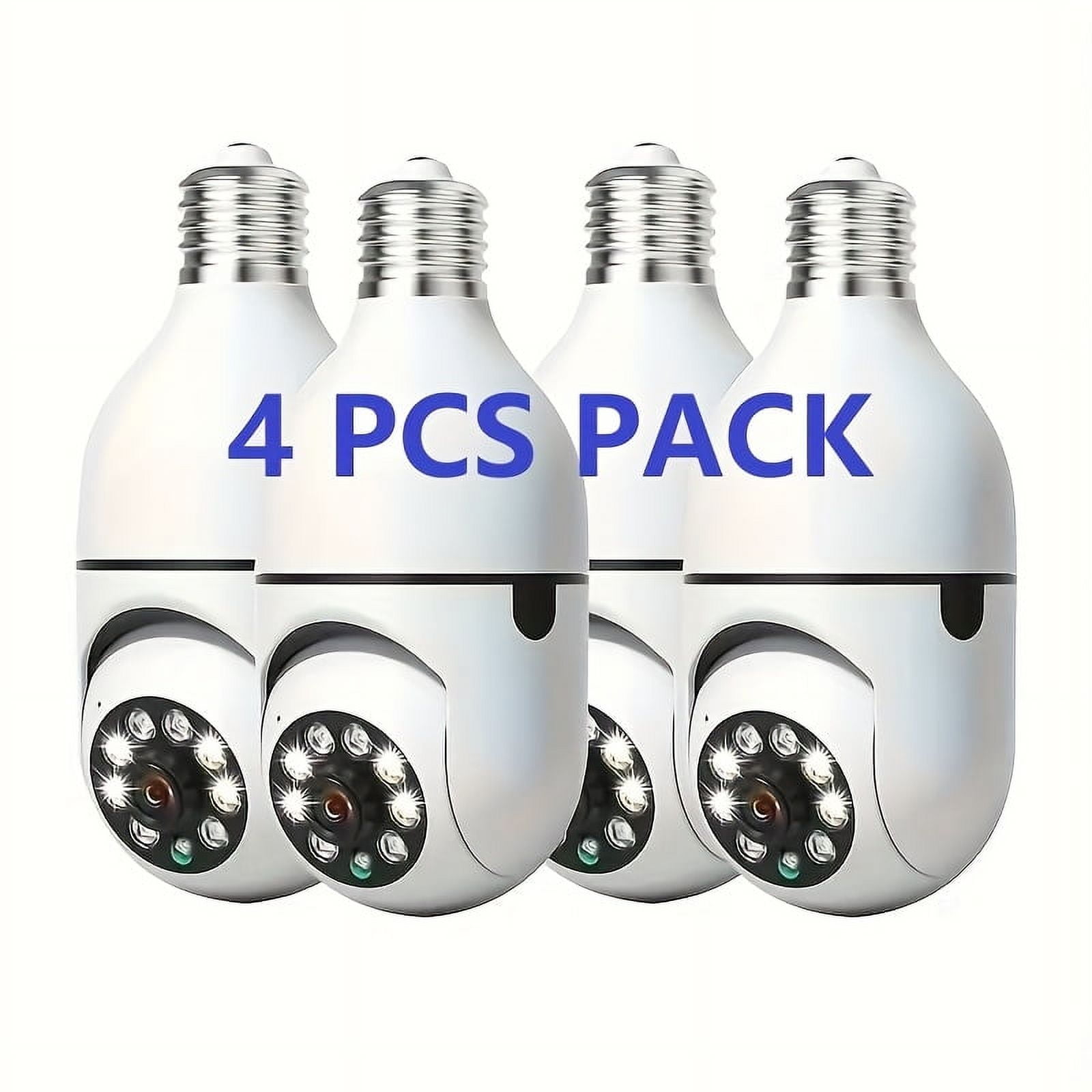 4pcs Wifi Bulb Camera AI Motion Tracking, Security Camera, 1080P HD ...