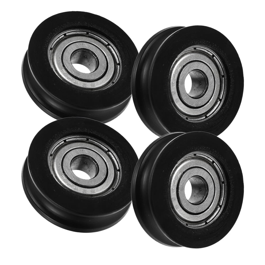 4pcs Window Door Pulleys U Type Groove Pulley Nylon Guide Pulley ...