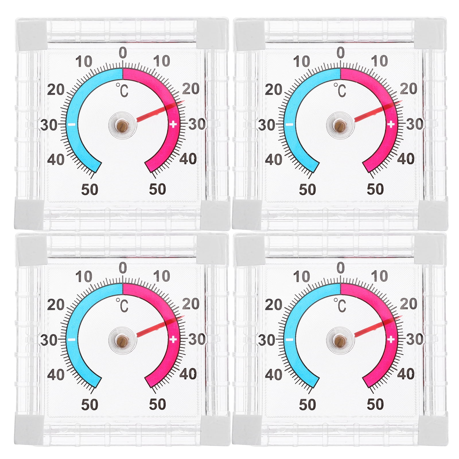 4pcs Window Thermometer Outdoor Thermometer Temperature Gauge For Home ...