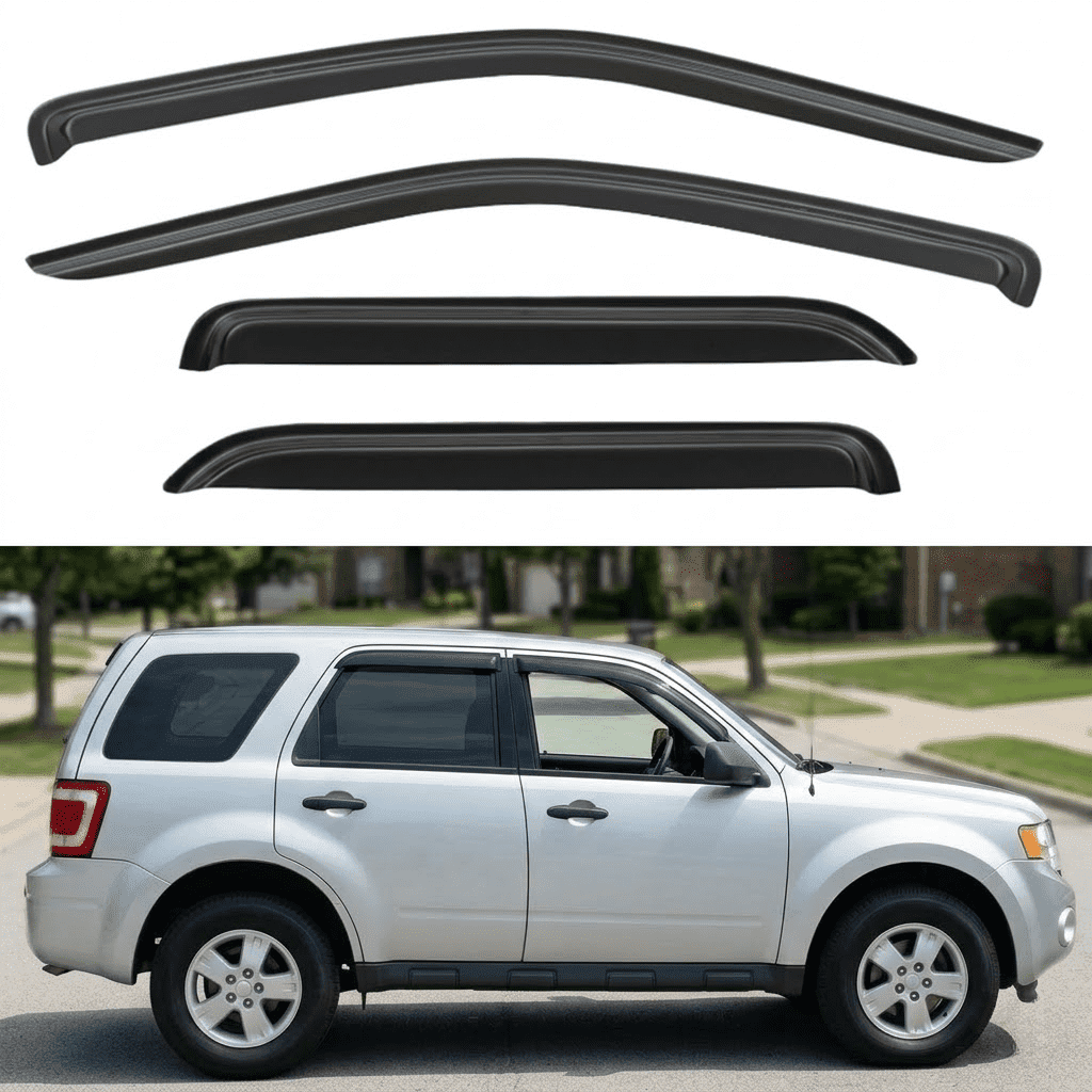 4pcs Window Visor Rain Guards Compatible with 2001-2012 Ford Escape ...