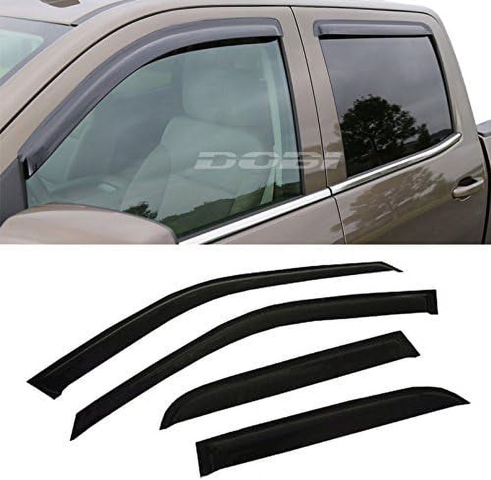 4pcs Window Visors Sun/Rain Guard Out-Channel Style for Nissan Titan 04 ...